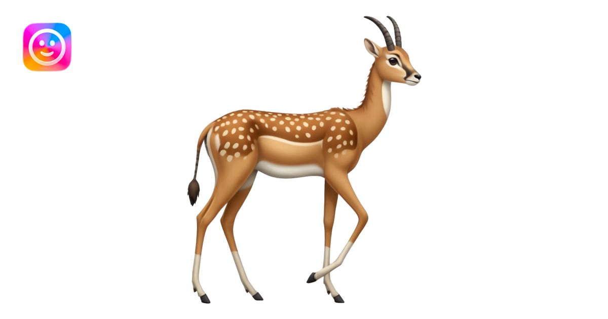 Gnu-gazelle-hybrid, full body emoji | AI Emoji Generator