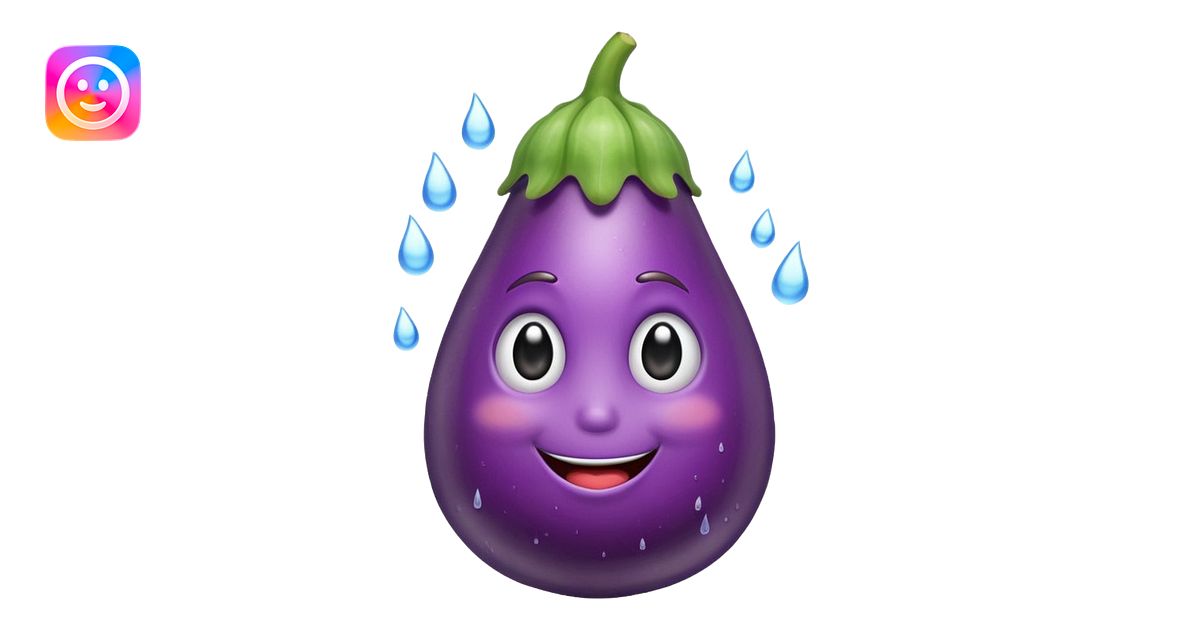 eggplant squirting water emoji | AI Emoji Generator