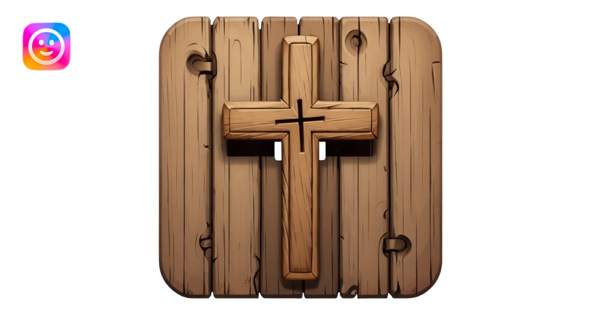 Wooden cross emoji | AI Emoji Generator