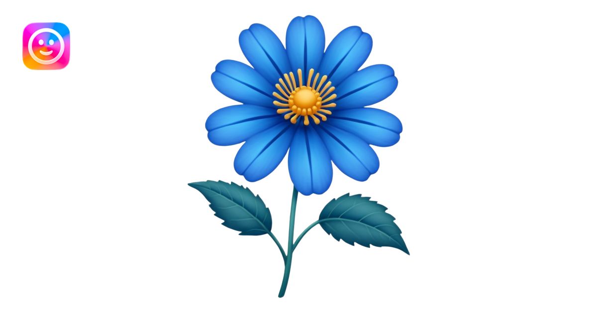 flor azul kaiser emoji | AI Emoji Generator