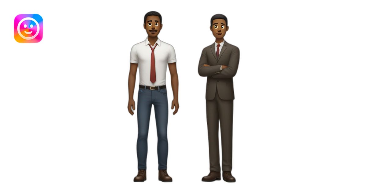 short man next to tall man emoji | AI Emoji Generator