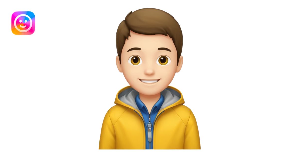 boy with yellow jacket. emoji | AI Emoji Generator