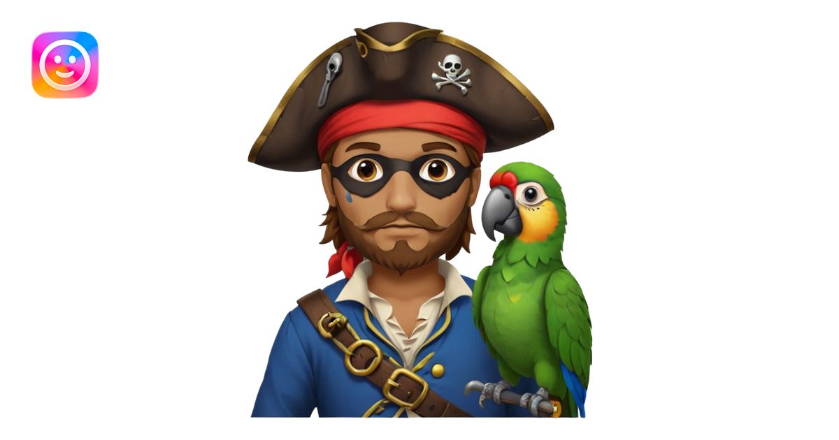 pirate and parrot emoji | AI Emoji Generator