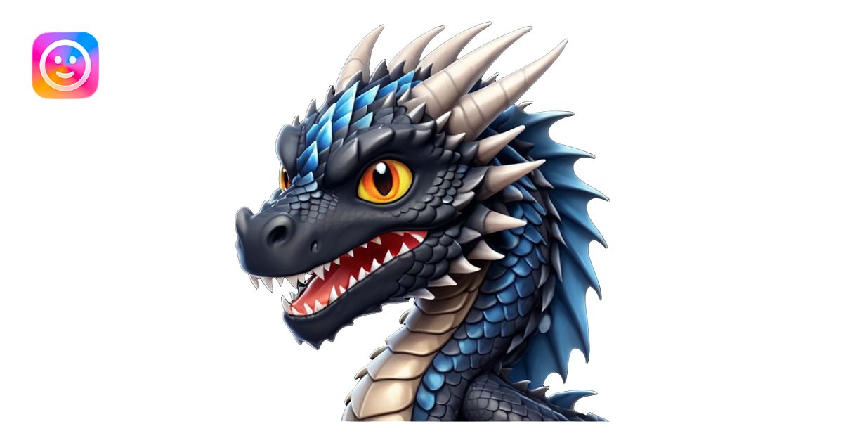 dnd 5e young black dragon boss monster emoji | AI Emoji Generator