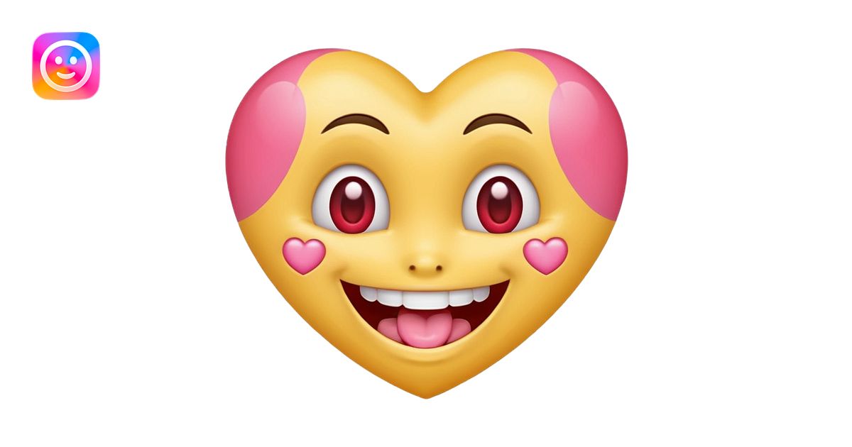 "Perfect smiling face with heart-eyes emoji 😍, classic yellow skin tone ...