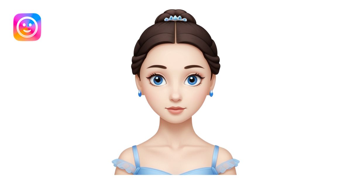 Realistic Ballerina Portrait, with porcelain-like skin featuring a ...