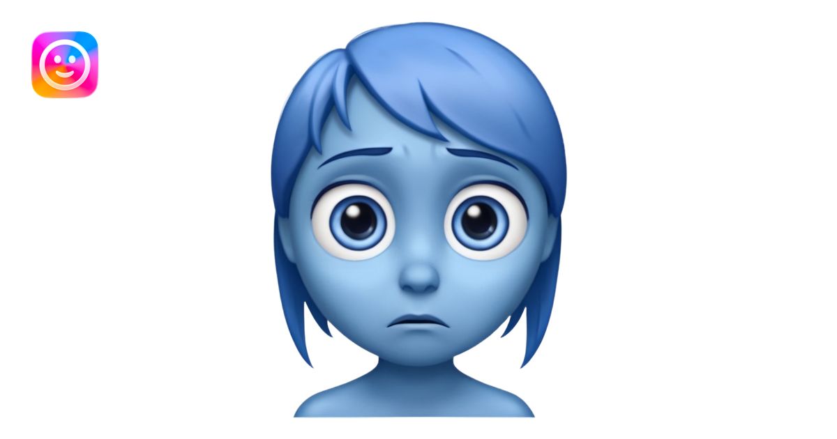 Sadness from the Inside Out movie emoji | AI Emoji Generator