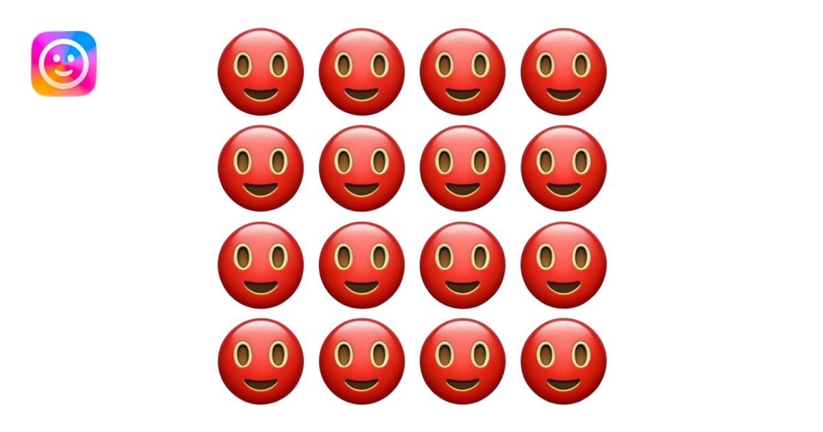 Red mon emoji emoji | AI Emoji Generator