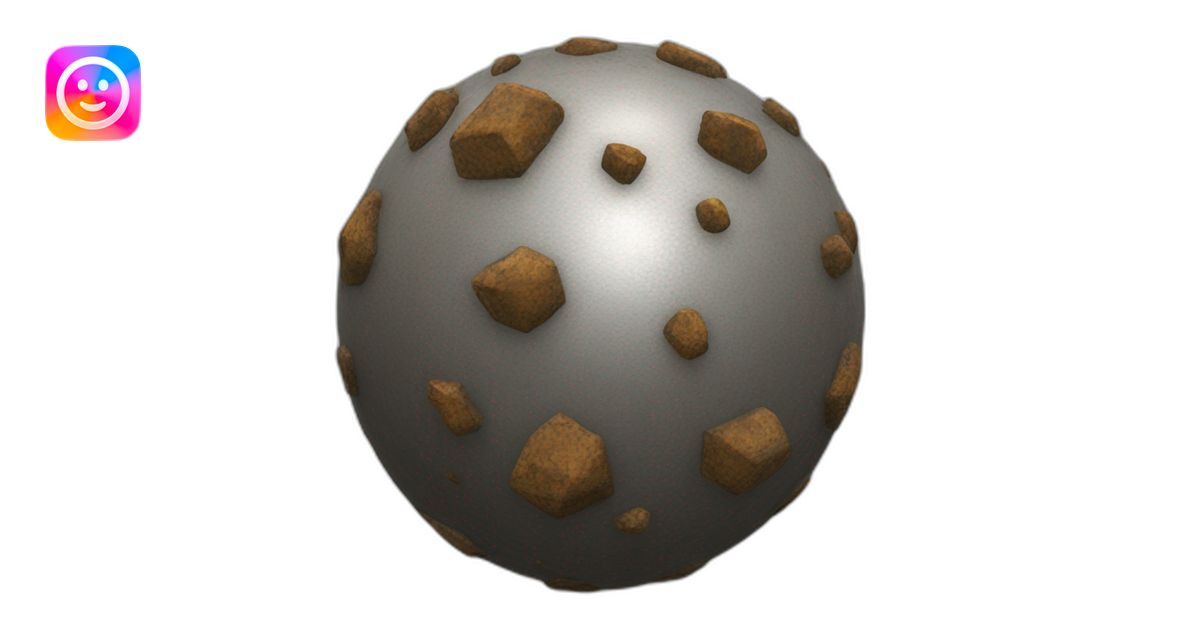 The small ball is deformed after corrosion emoji | AI Emoji Generator