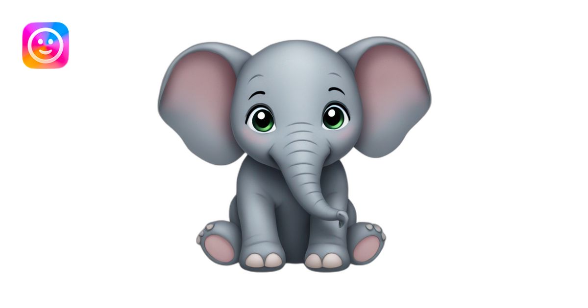 baby elephant emoji | AI Emoji Generator