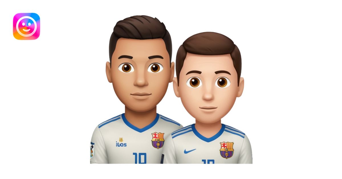 Ronaldo ve Messi yan yana olsun emoji | AI Emoji Generator