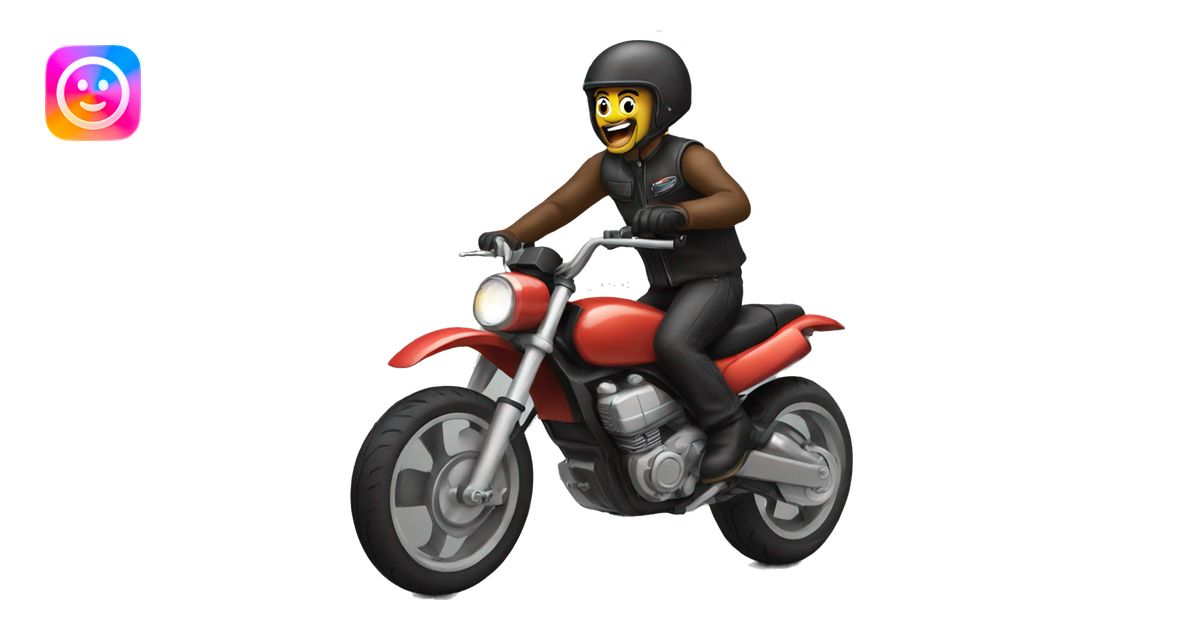 Motorcycle wheelie emoji | AI Emoji Generator