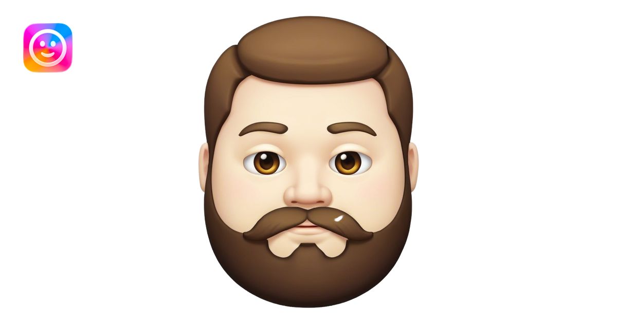 fat emo guy with beard pose emoji | AI Emoji Generator