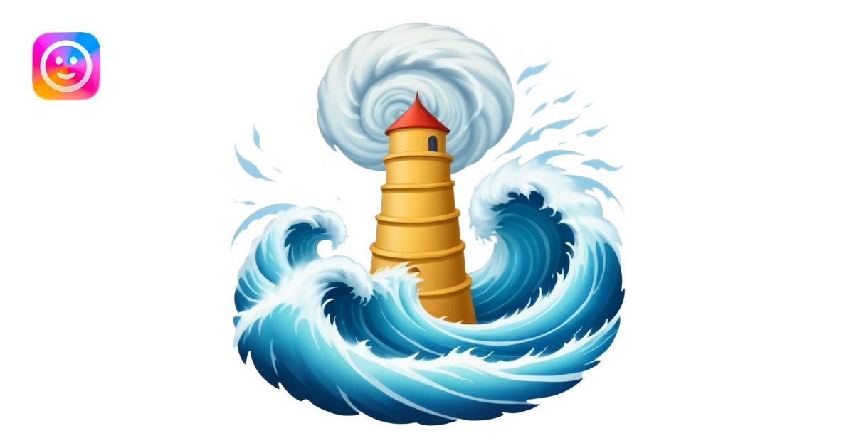 Tornado Tsunami emoji | AI Emoji Generator