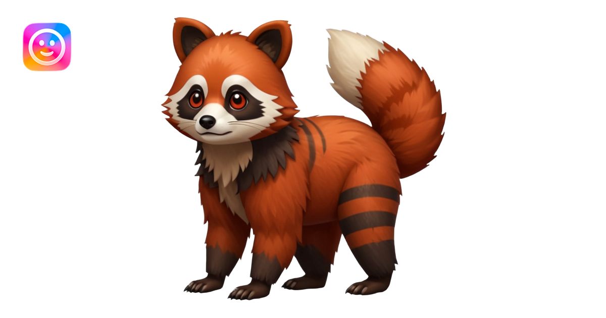Realistic cool edgy 4-legged quadrupedal Bear-Red-Panda-Tanuki-Raccoon ...
