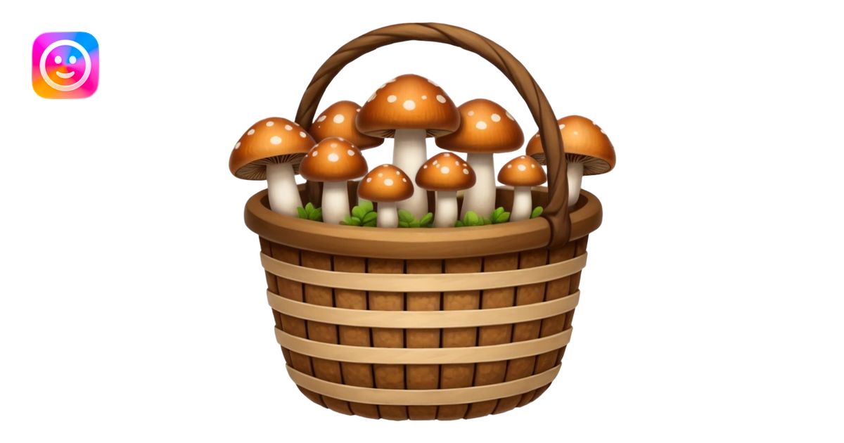 mushrooms in busket emoji | AI Emoji Generator