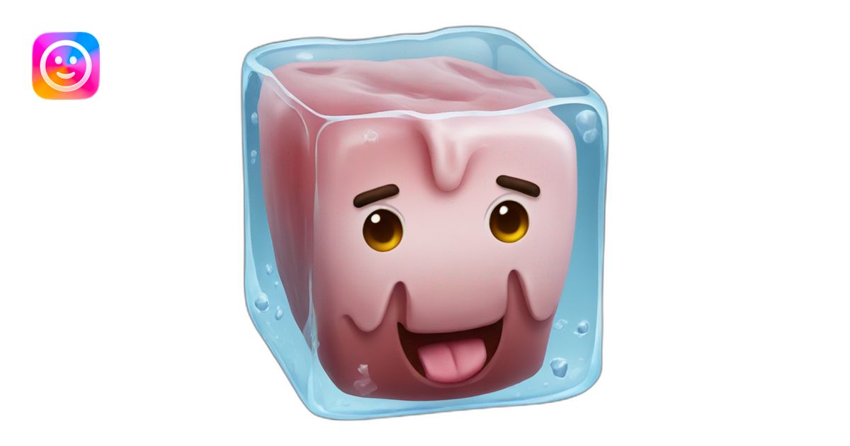 ice cube made of beef emoji | AI Emoji Generator