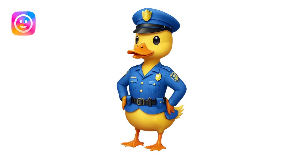 Police duck full body emoji | AI Emoji Generator