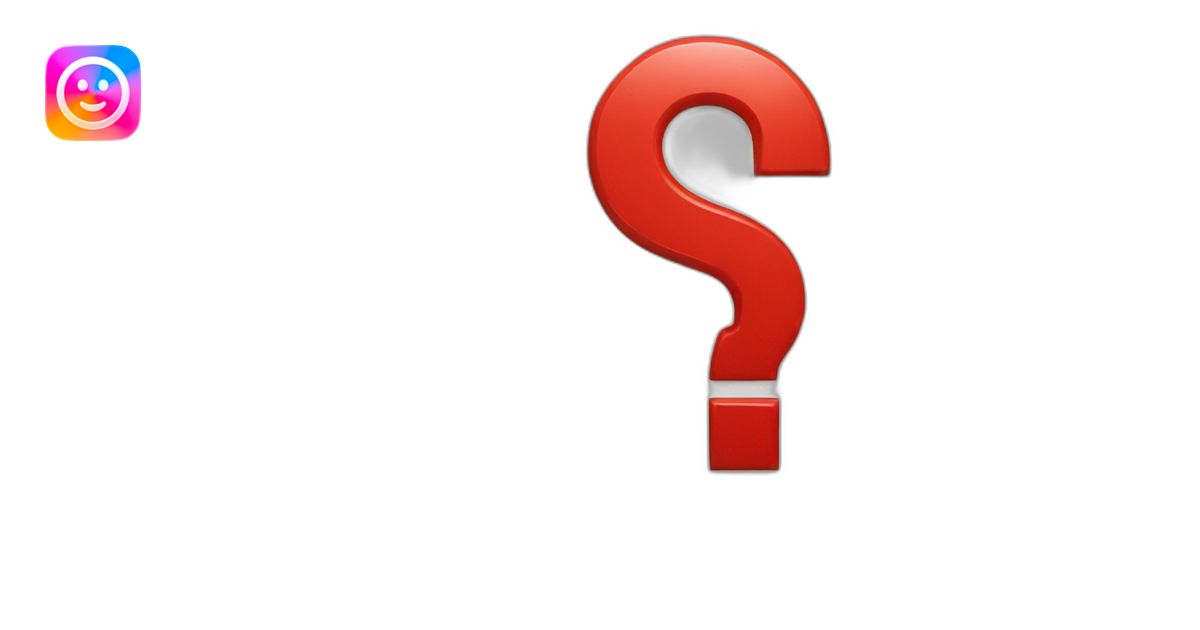 red question mark emoji | AI Emoji Generator