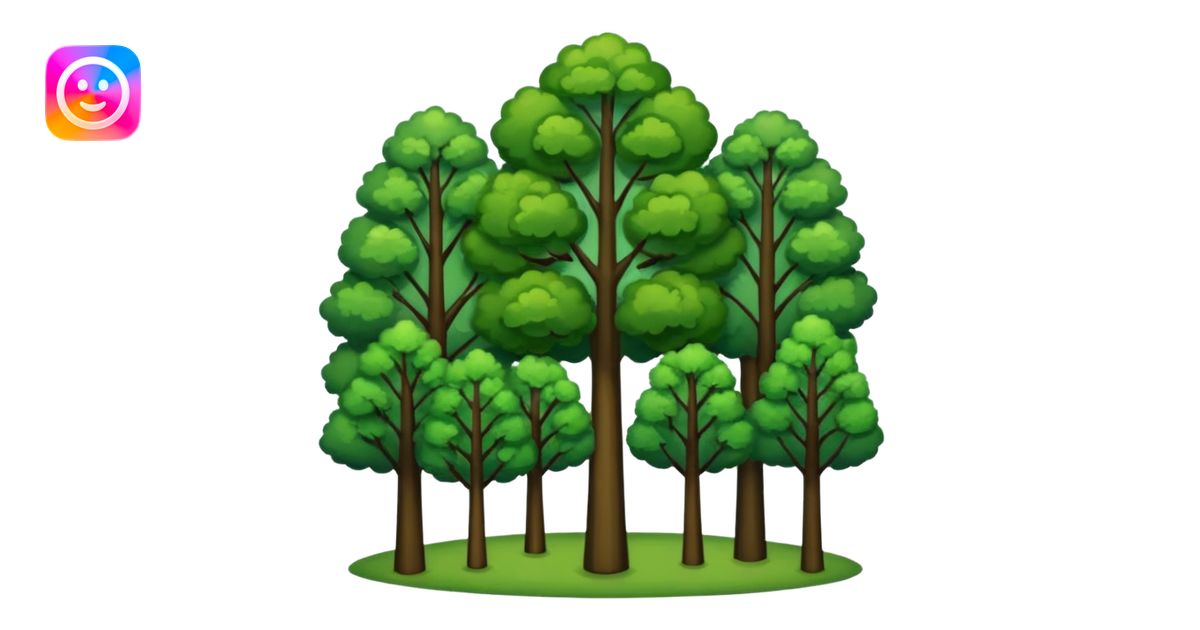 In our hometown, there’s plenty of trees emoji | AI Emoji Generator
