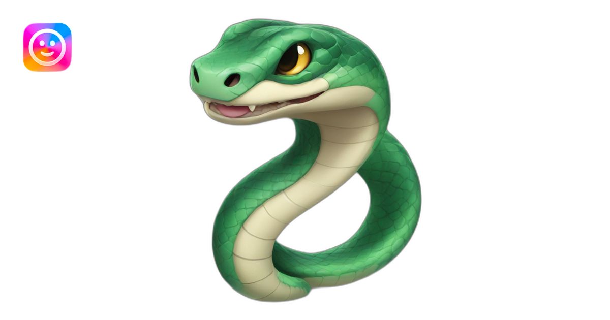 Deaf Snake emoji | AI Emoji Generator