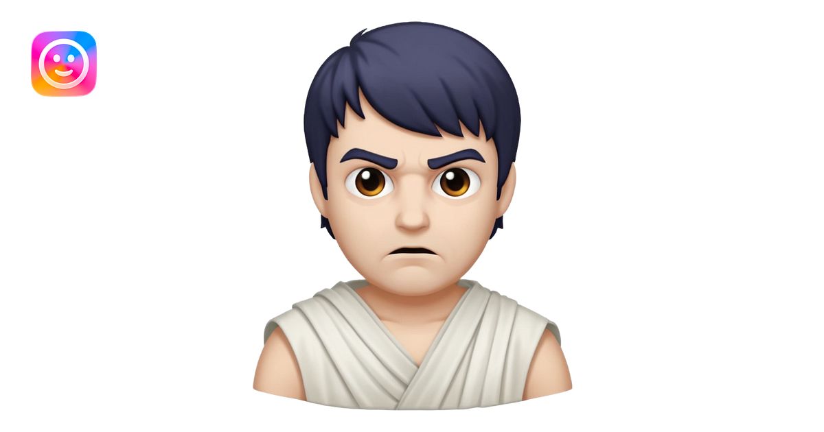 evil man with greek toga emoji | AI Emoji Generator