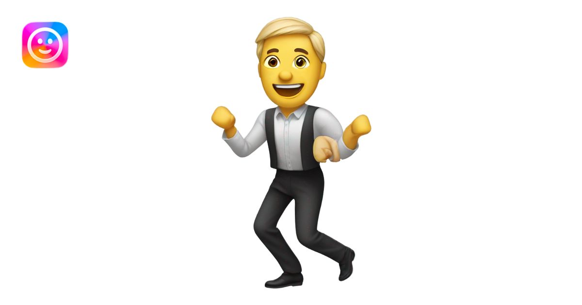 Chopped chin dancing emoji | AI Emoji Generator
