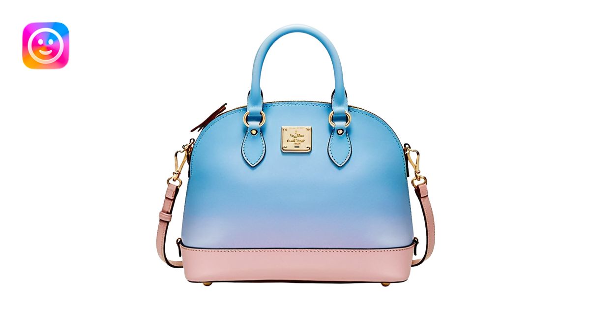 Realistic pastel pink to pastel blue ombre dooney and bourke domed ...