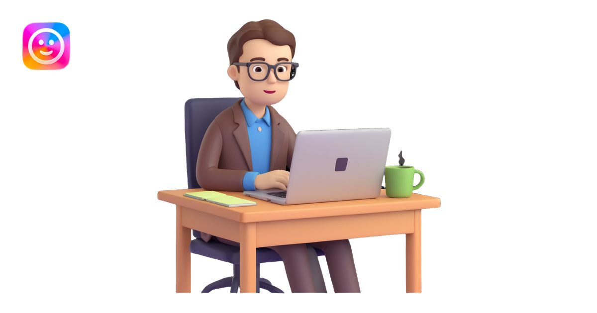 everyday routine of an online english teacher emoji | AI Emoji Generator