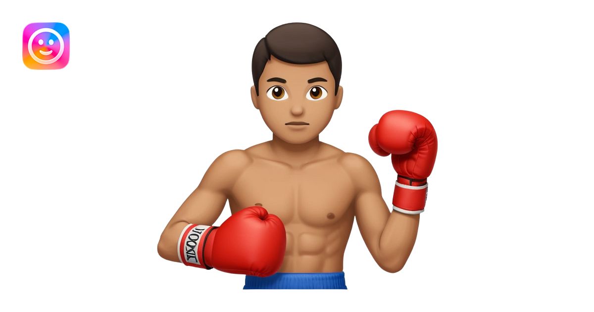 athlete in boxing gloves emoji | AI Emoji Generator
