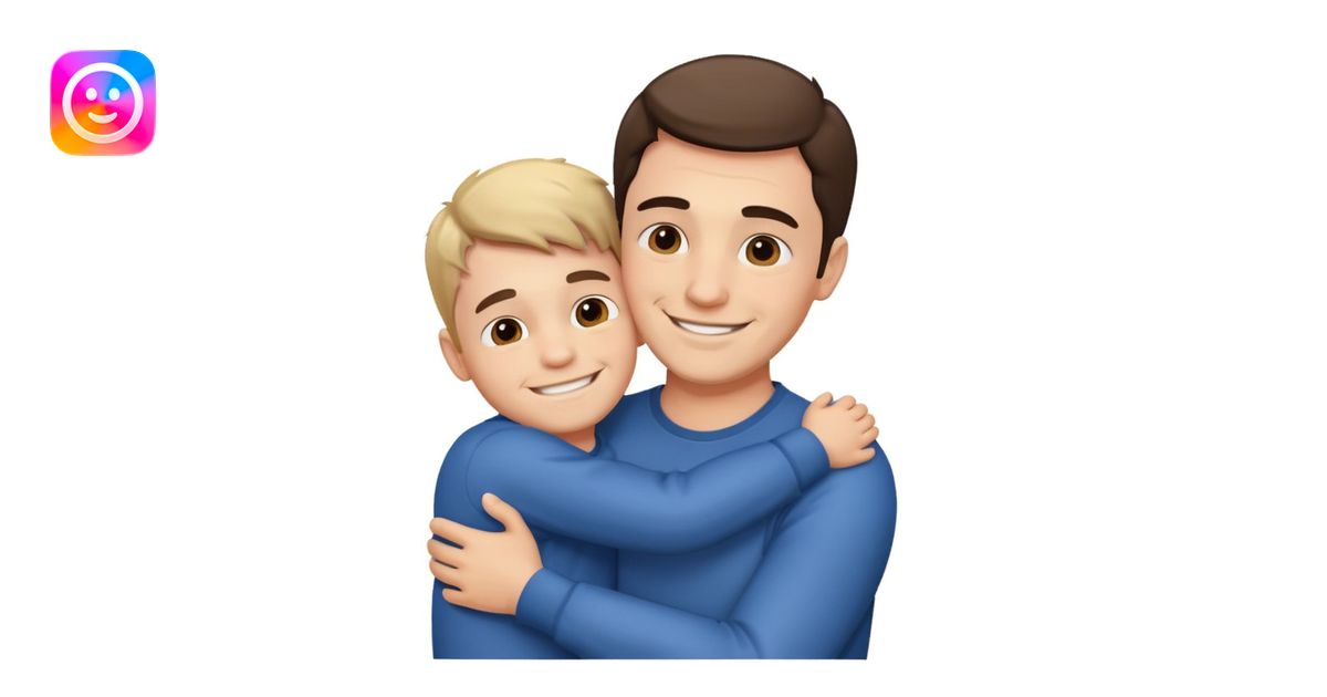 father and son hugging emoji | AI Emoji Generator