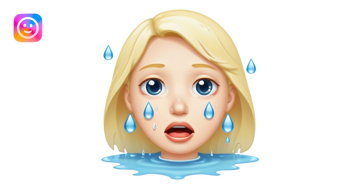 Drooling and face wet and water is white emoji | AI Emoji Generator