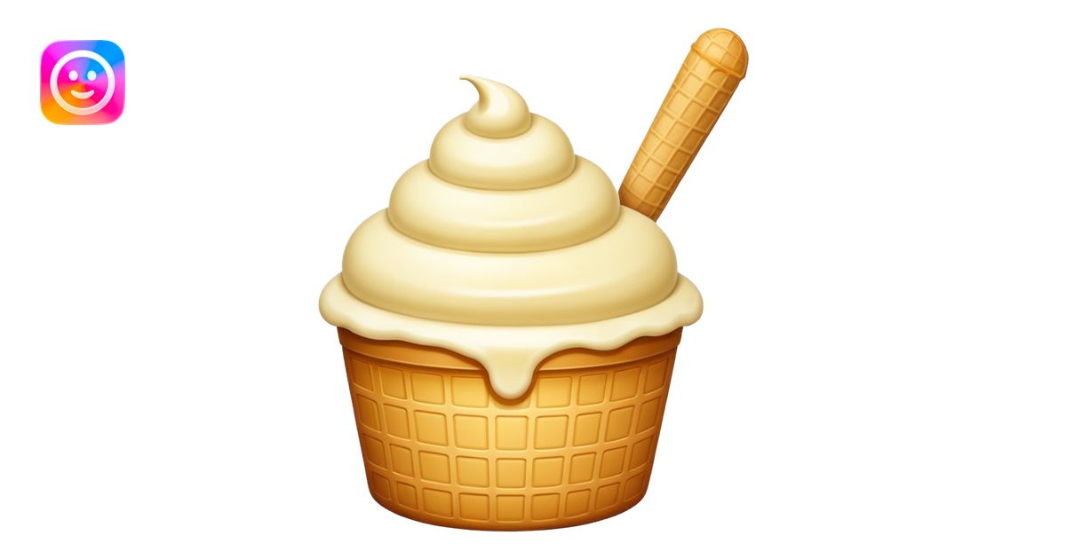Very big ice cream in tub emoji | AI Emoji Generator