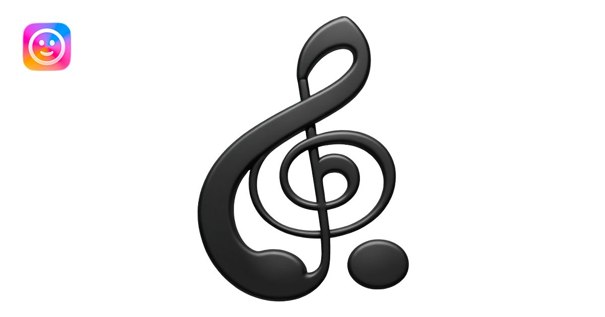 black simple music note emoji | AI Emoji Generator