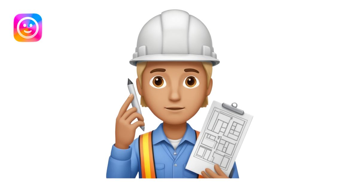 thinking architect that holds architecture plan emoji | AI Emoji Generator