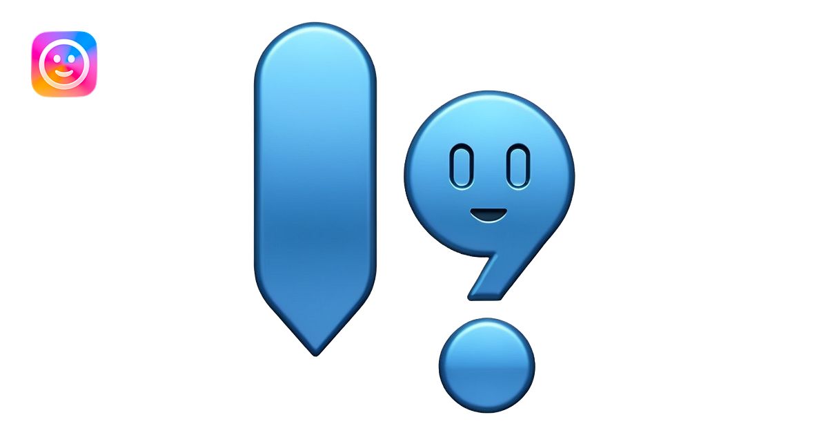 two blue exclamation marks next to eachother emoji | AI Emoji Generator