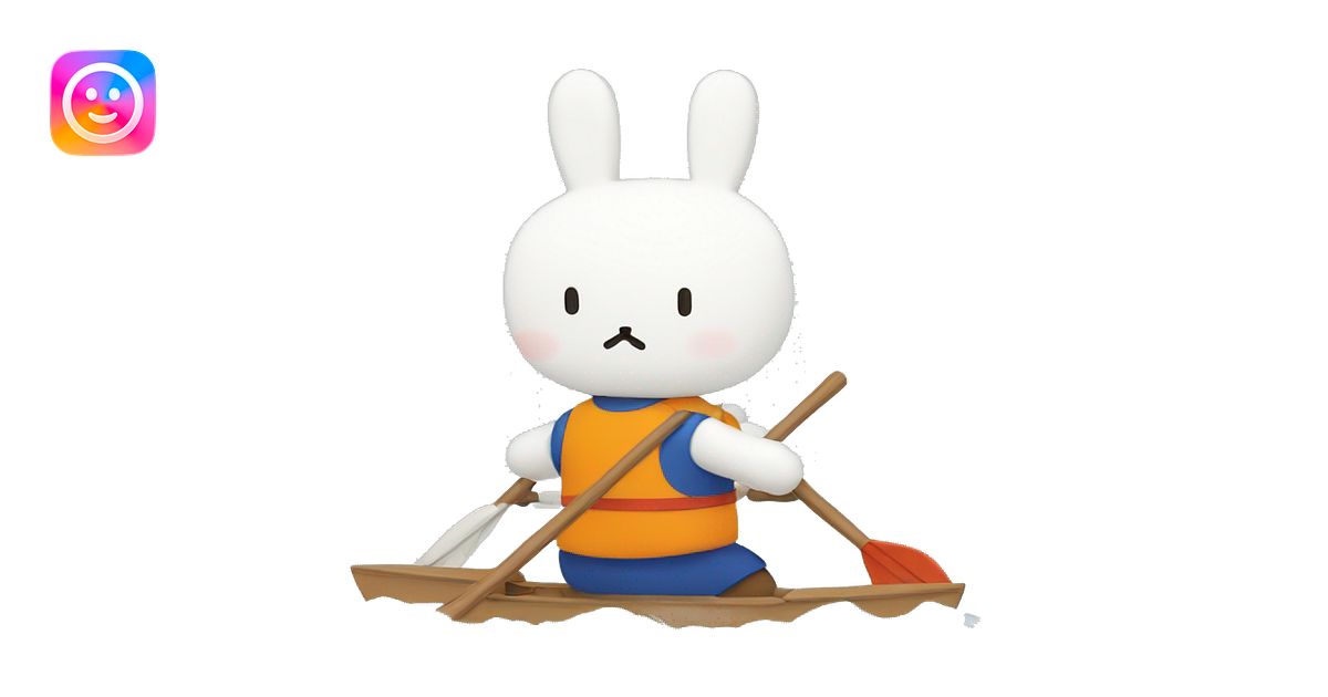 miffy rowing emoji | AI Emoji Generator