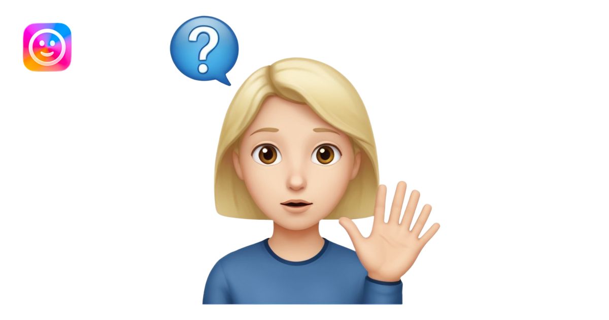 a person asking a question emoji | AI Emoji Generator