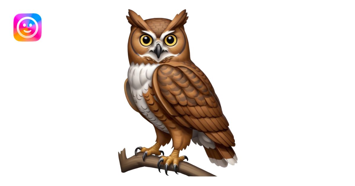 great horned owl full body emoji | AI Emoji Generator