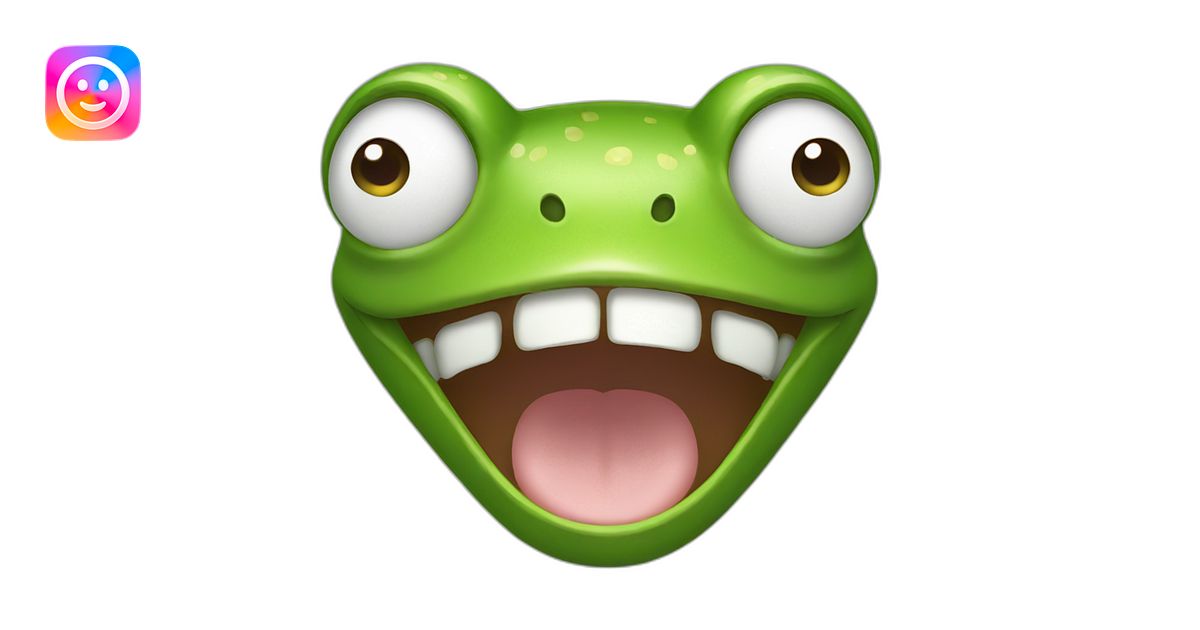 frog face laugh emoji | AI Emoji Generator