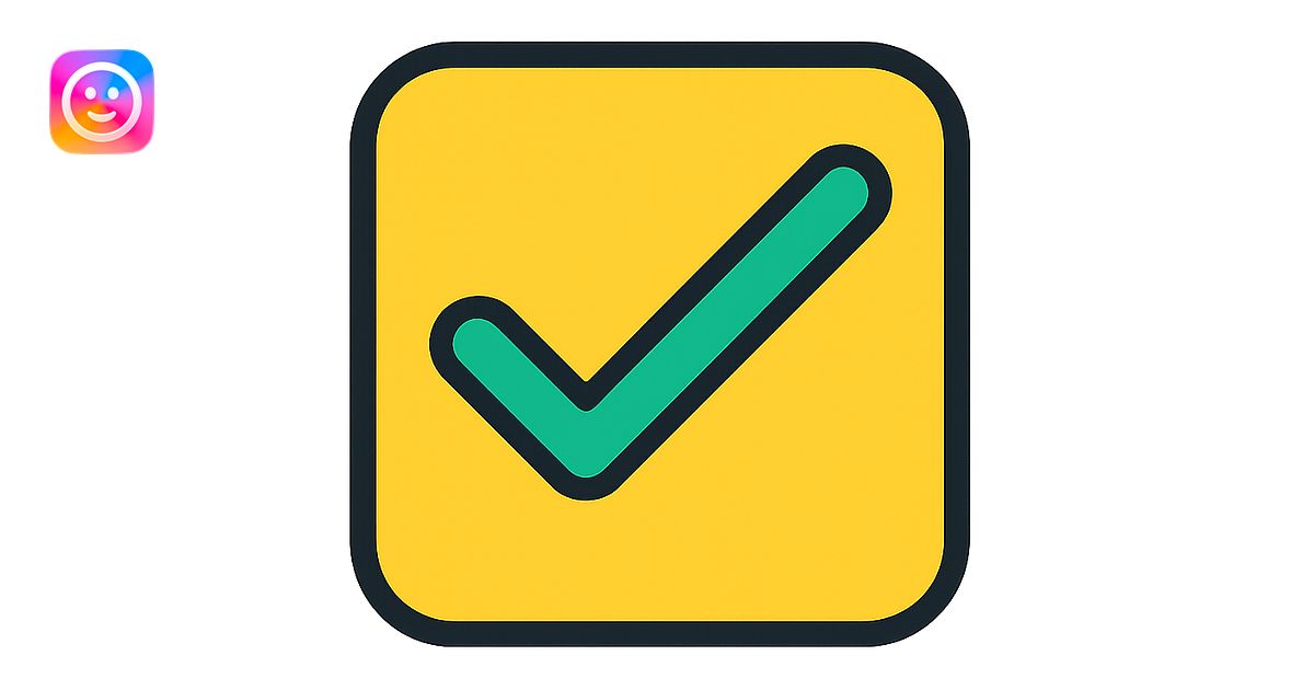checkbox icon, simple, modern, minimal, no text icon | AI Emoji Generator