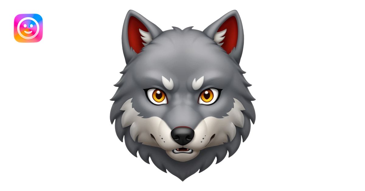 Strong wolf emoji | AI Emoji Generator