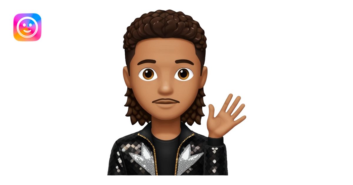 Lil Fizz from B2K with long dark brown hair, black sequin outfit emoji ...