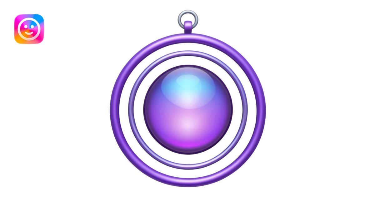 glitter purple amulet emoji | AI Emoji Generator