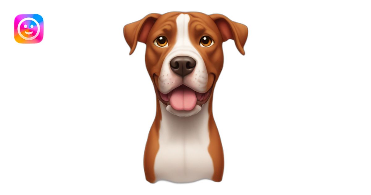 Clifford the big red pit bull emoji | AI Emoji Generator