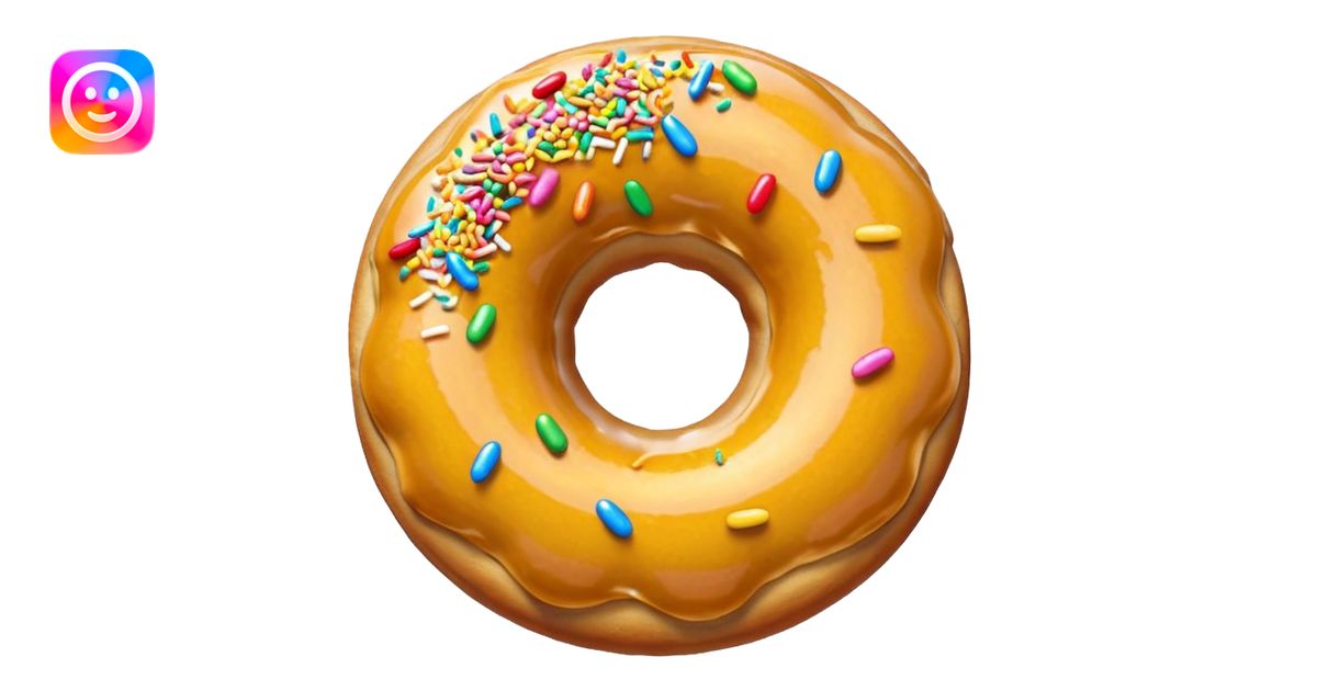 hyper realistic high-resolution donut emoji with a visible bite taken ...