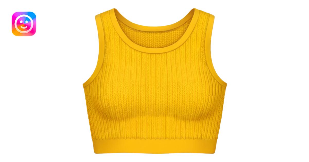 golden yellow crop top. emoji | AI Emoji Generator
