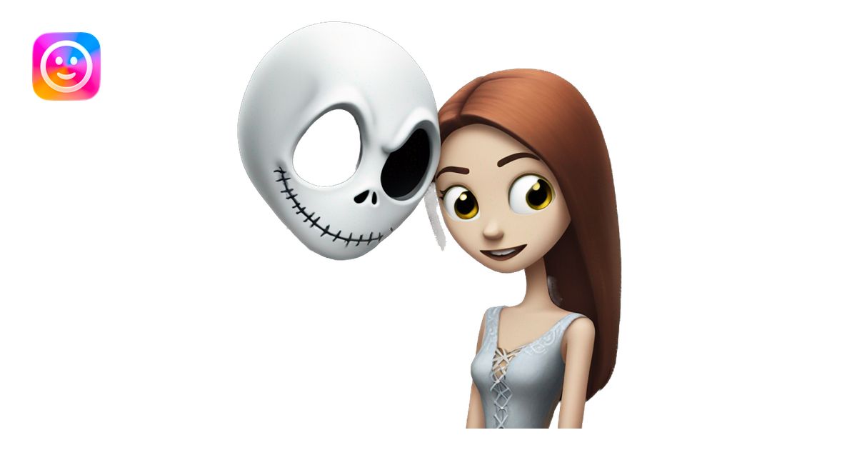 Jack Skellington with Sally emoji | AI Emoji Generator