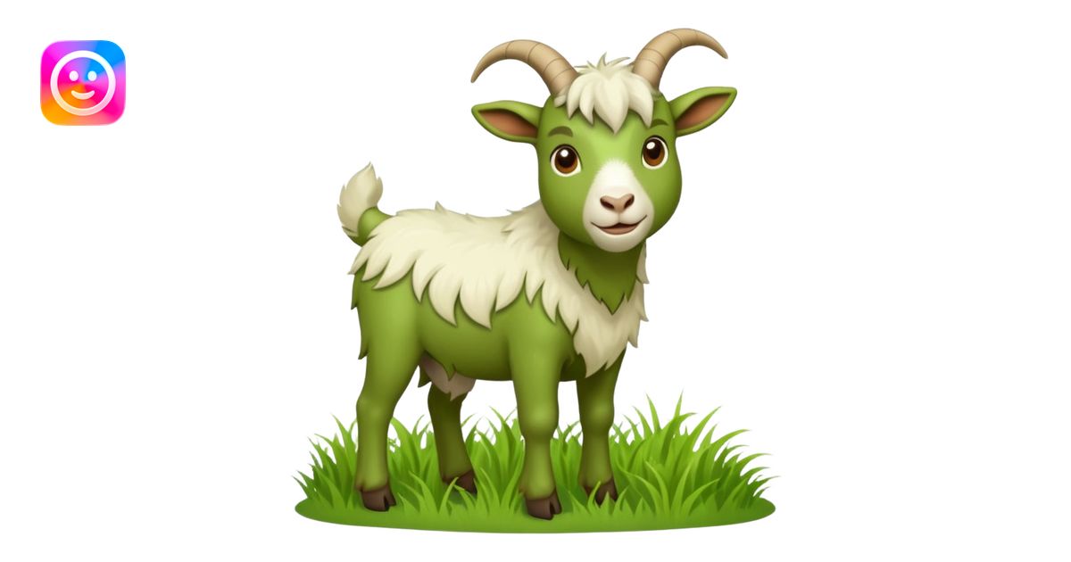 Green goat emoji | AI Emoji Generator