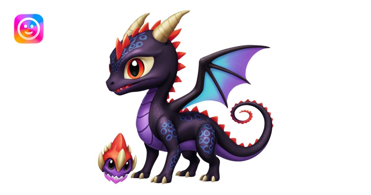 Meloetta-Cynder-Spyro-Toothless-Fakémon-creature-hybrid emoji | AI ...